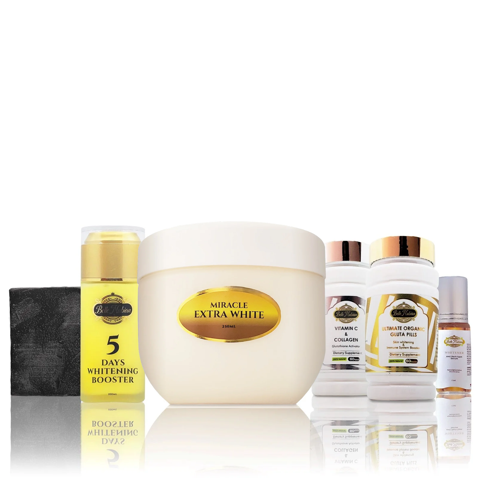MIRACLE EXTRA WHITE SET(EXTRA STRONG HALF CAST SET) 250ml – Belle Nubian UK